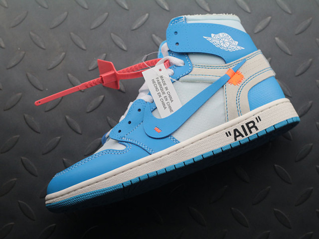 Off-White x Air Jordan 1 Retro High OG 'UNC' - SneakerCool.com
