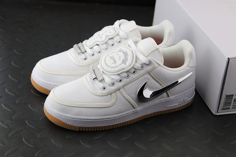 Travis Scott x Air Force 1 'Sail' - SneakerCool.com