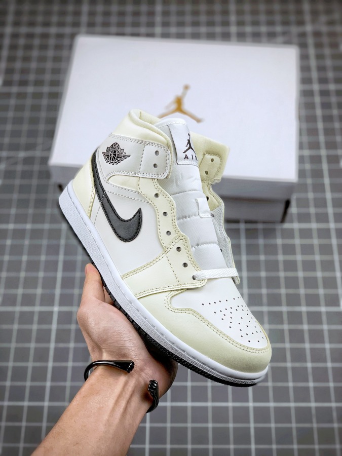 Wmns Air Jordan 1 Mid 'Coconut Milk' - SneakerCool.com