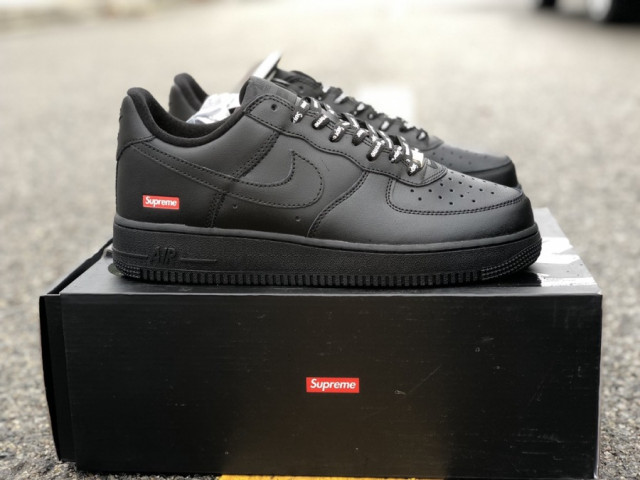 Supreme x Air Force 1 Low 'Box Logo - Black' - SneakerCool.com