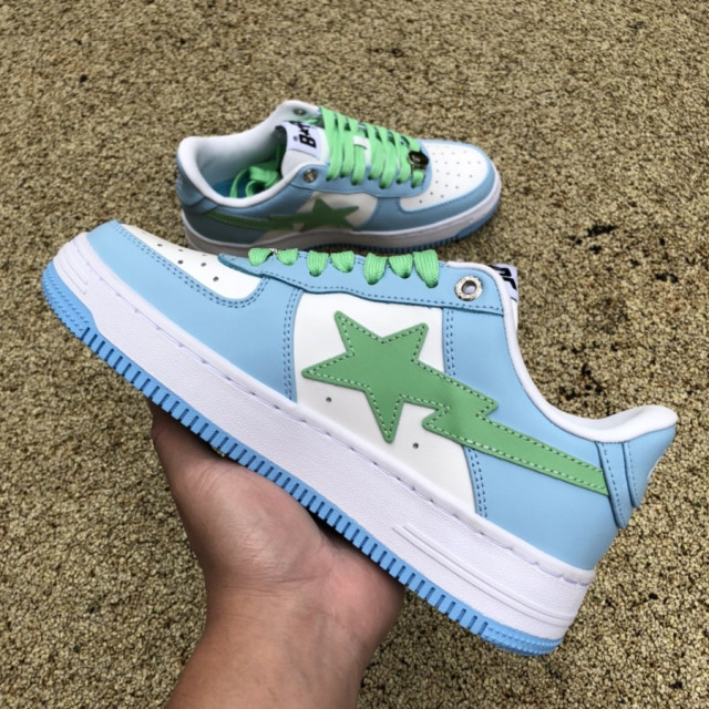 Bapesta Low 'Pastel Blue' - SneakerCool.com