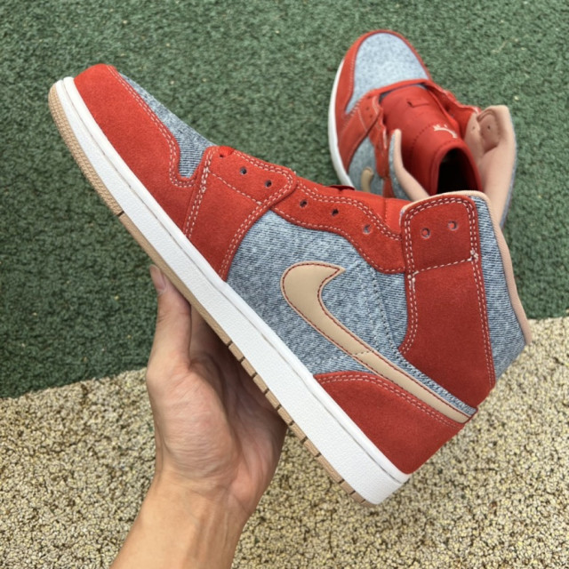 Air Jordan 1 Mid 'Denim Red' - SneakerCool.com
