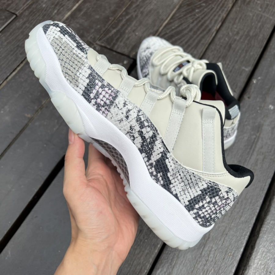 Air Jordan 11 Retro Low 'Light Bone Snakeskin' - SneakerCool.com