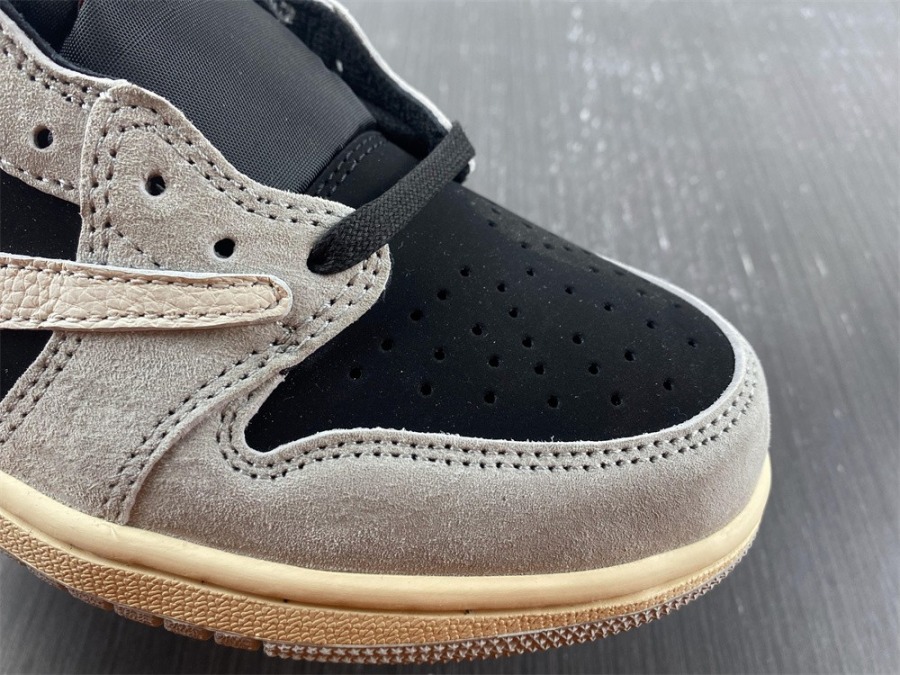 Travis Scott x Air Jordan 1 Low 'Black/Grey' - SneakerCool.com
