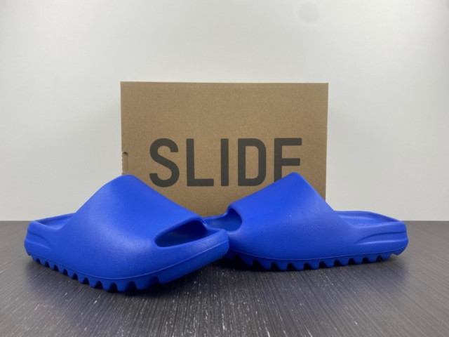 Yeezy Slides 'Azure' - SneakerCool.com