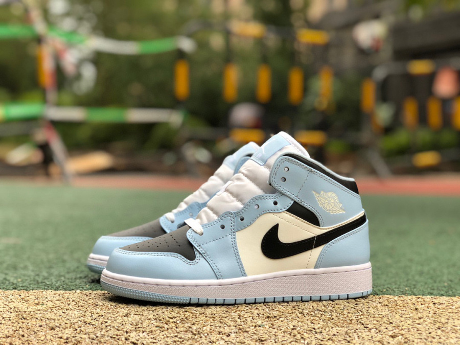 Air Jordan 1 Mid GS 'Ice Blue' - SneakerCool.com