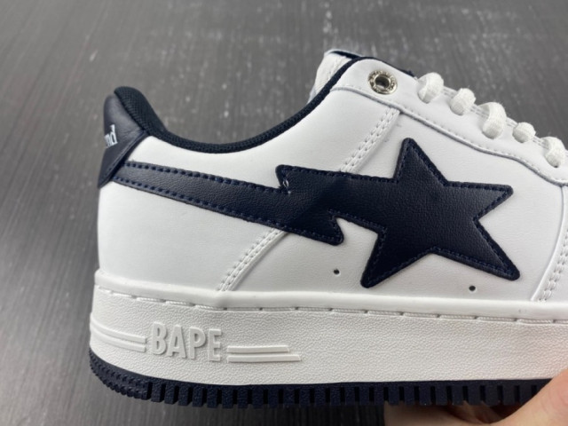 JJJJound x Bape Sk8 Sta 'White Navy' - SneakerCool.com