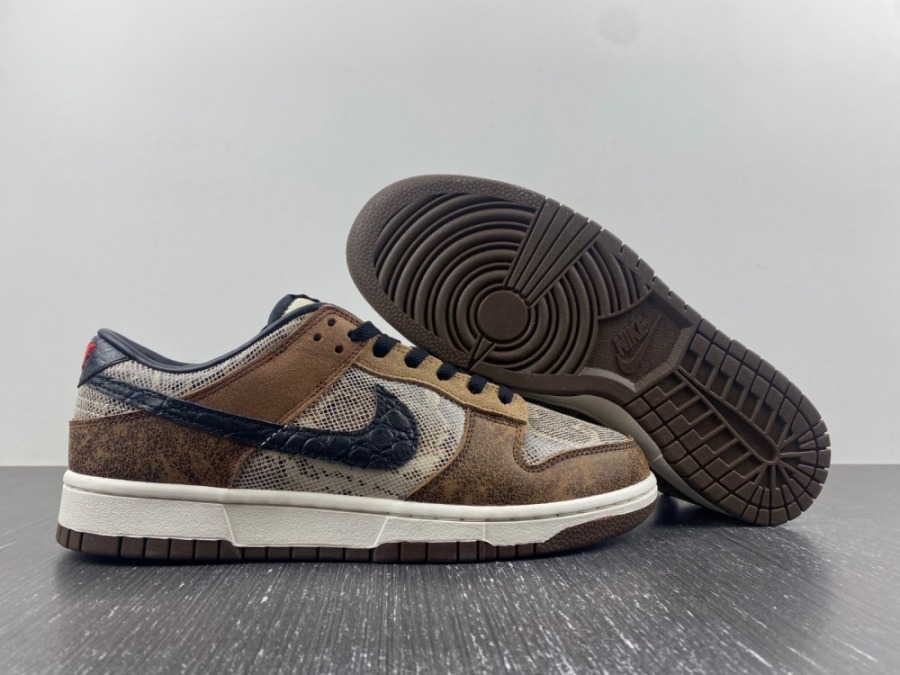 Nike Dunk Low Premium 'Brown Snakeskin' - SneakerCool.com
