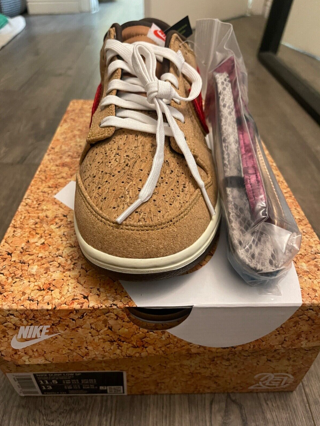 CLOT x Nike Dunk Low SP 'Cork' - SneakerCool.com