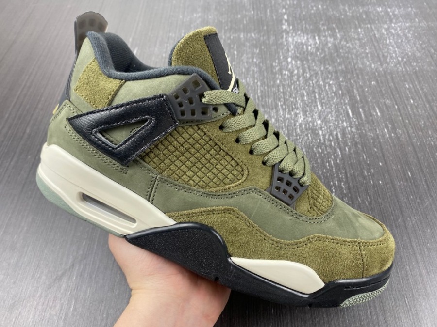 Air Jordan 4 Retro SE 'Craft Medium Olive' - SneakerCool.com