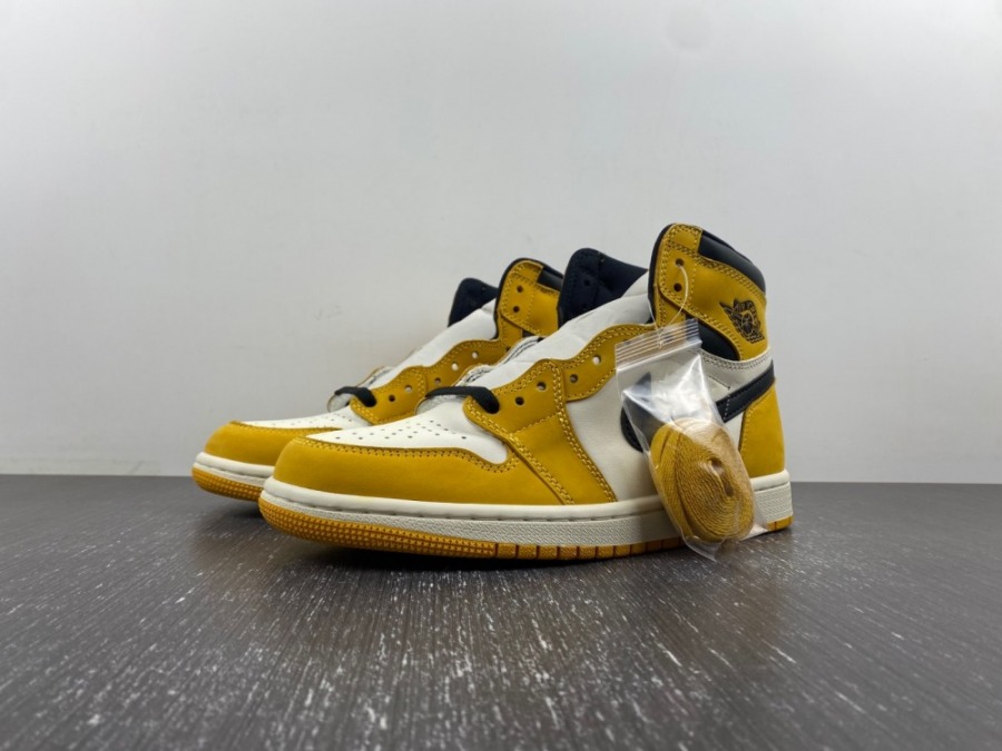 Air Jordan 1 Retro High OG 'Yellow Ochre Black' - SneakerCool.com