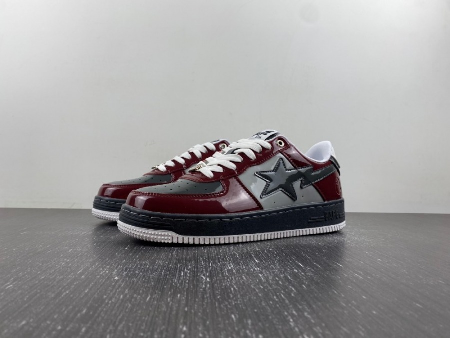 Bape Sk8 Sta 'Nostalgic Burgundy Grey' - SneakerCool.com