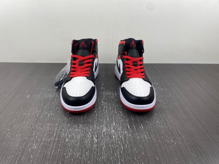 Air Jordan 1 Mid 'Gym Red Black Toe' - SneakerCool.com
