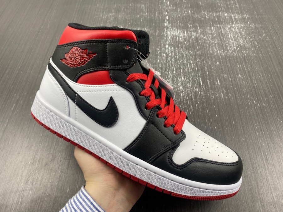 Air Jordan 1 Mid 'Gym Red Black Toe' - SneakerCool.com
