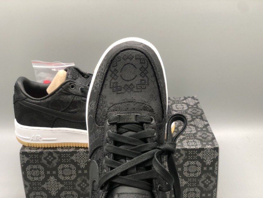 Fragment Design x CLOT x Air Force 1 'Black Silk' - SneakerCool.com