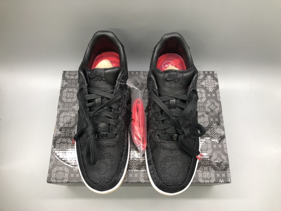 Fragment Design x CLOT x Air Force 1 'Black Silk' - SneakerCool.com