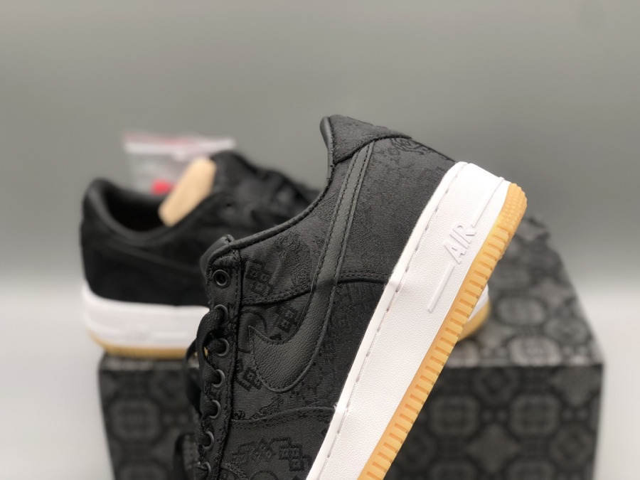 Fragment Design x CLOT x Air Force 1 'Black Silk' - SneakerCool.com