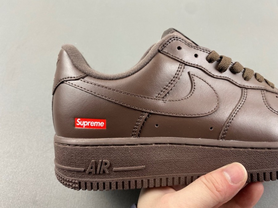 Supreme x Air Force 1 Low 'Box Logo - Baroque Brown' - SneakerCool.com