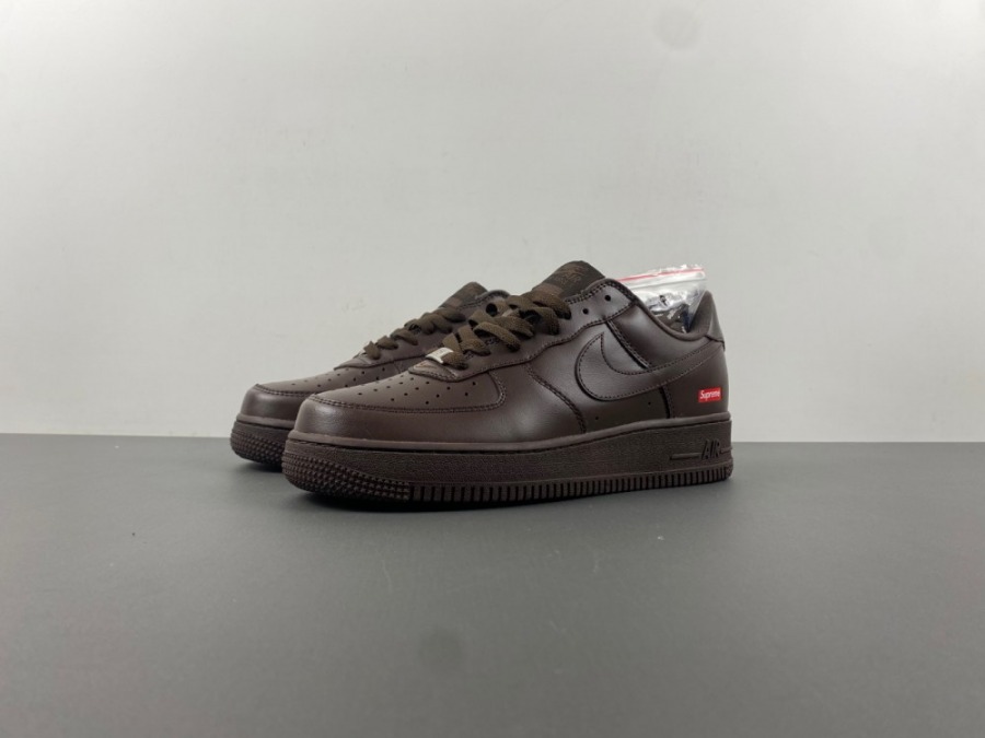 Supreme x Air Force 1 Low 'Box Logo - Baroque Brown' - SneakerCool.com