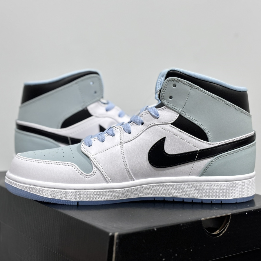 Air Jordan 1 Mid SE 'White Ice Blue' - SneakerCool.com