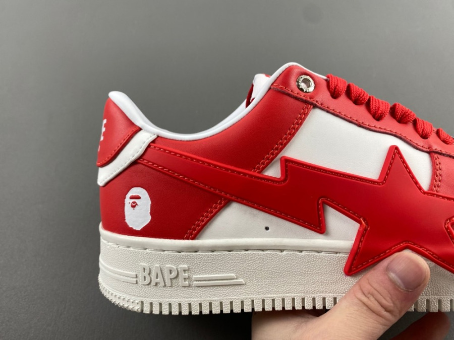 A Bathing Ape Bape Sta OS 'Red' - SneakerCool.com