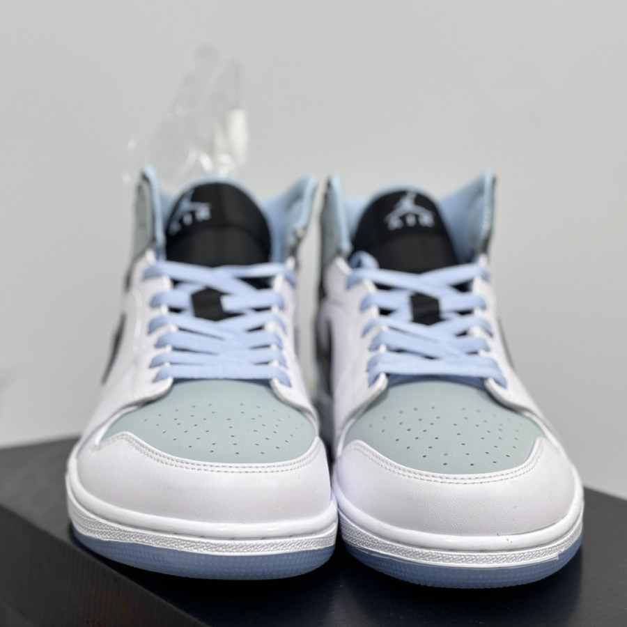 Air Jordan 1 Mid SE 'White Ice Blue' - SneakerCool.com
