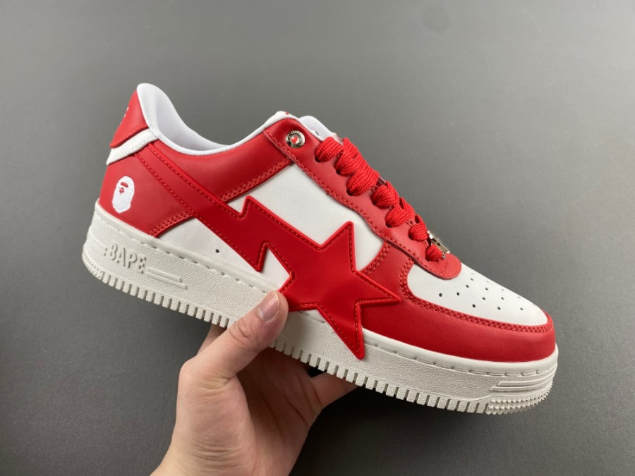 A Bathing Ape Bape Sta OS 'Red' - SneakerCool.com