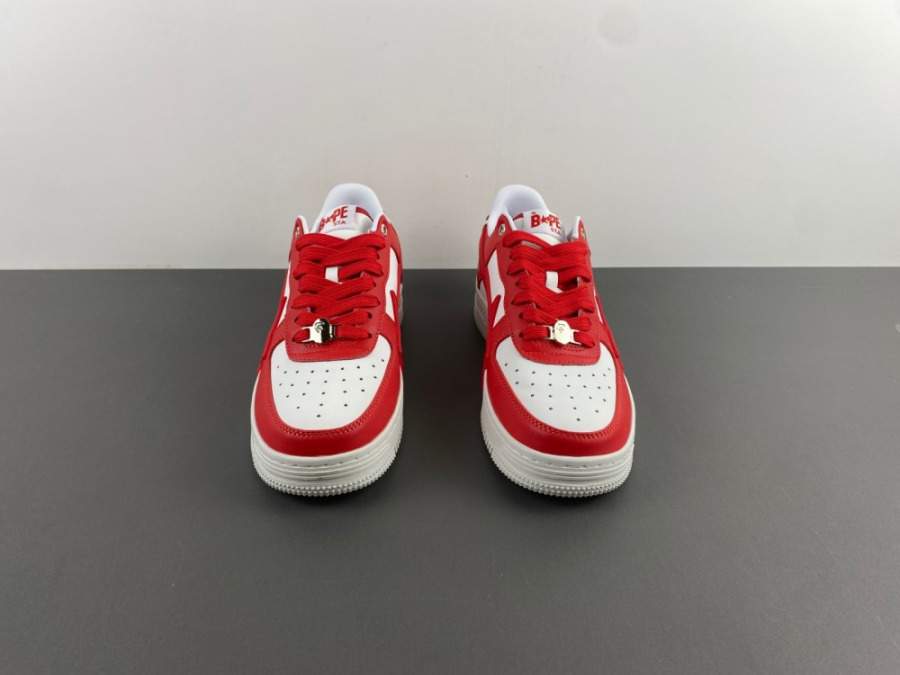 A Bathing Ape Bape Sta OS 'Red' - SneakerCool.com