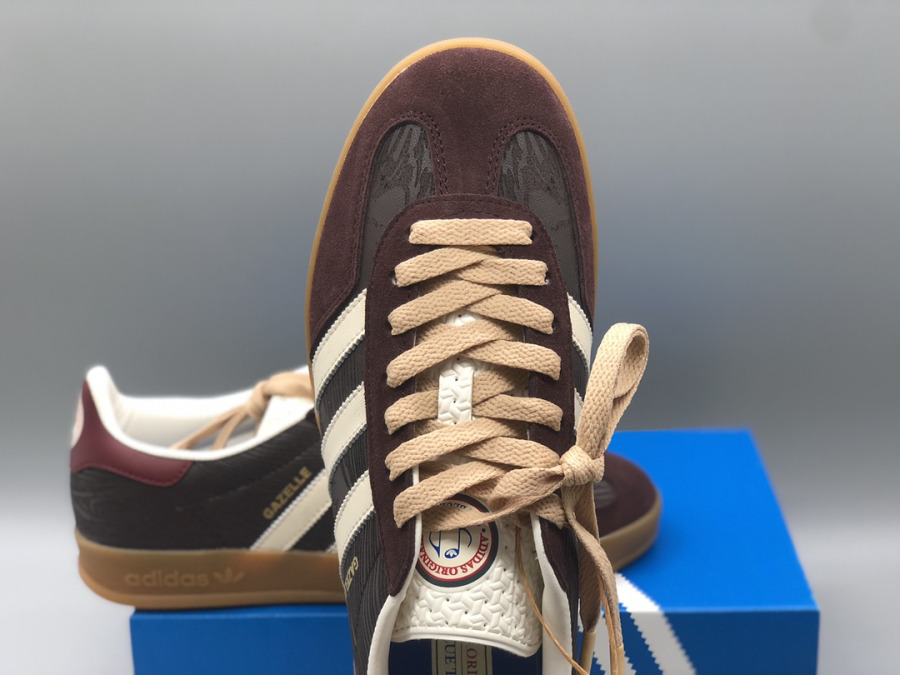 The Blue Trio x Adidas Gazelle Indoor 'Bronze Light Brown ...