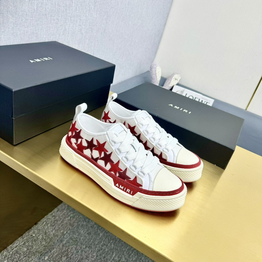 Amiri Stars Court Low 'White Red' - SneakerCool.com