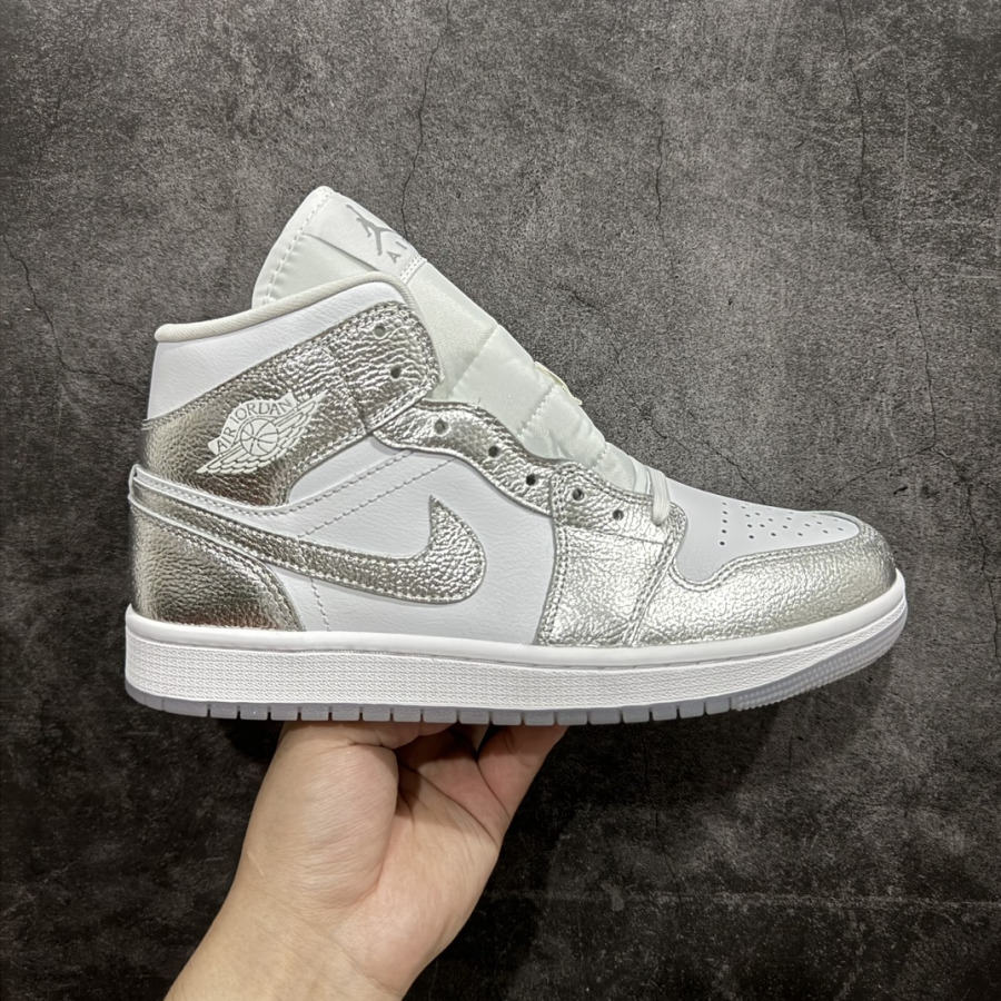 Air Jordan 1 Mid SE 'Metallic Silver' - SneakerCool.com