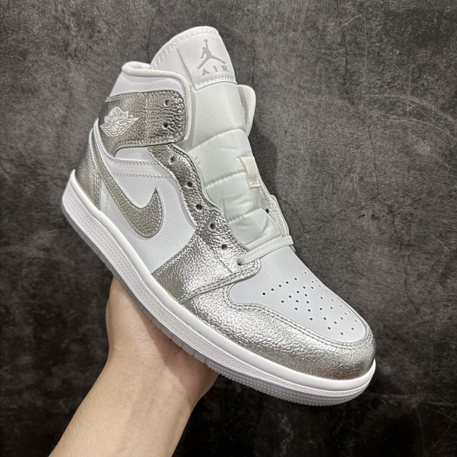 Air Jordan 1 Mid SE 'Metallic Silver' - SneakerCool.com