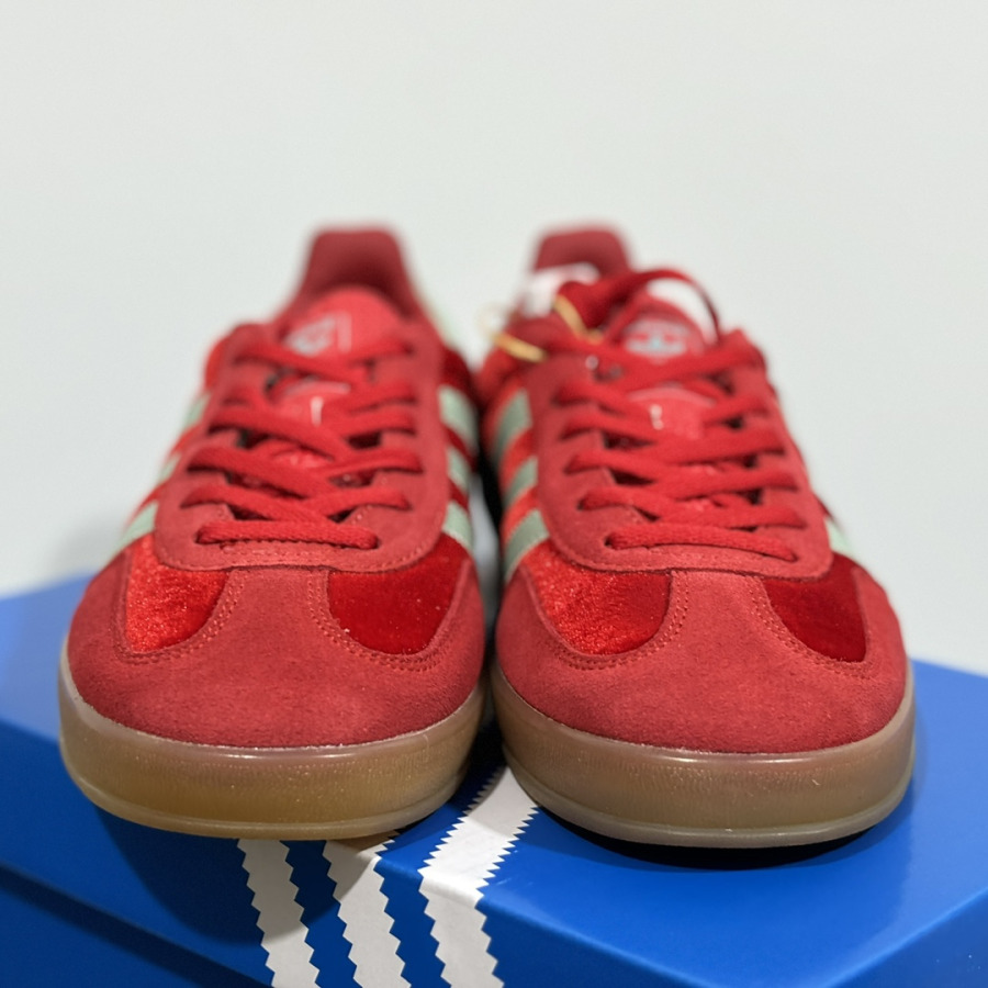 Adidas Gazelle Indoor 'Better Scarlet Green Velvet' - SneakerCool.com