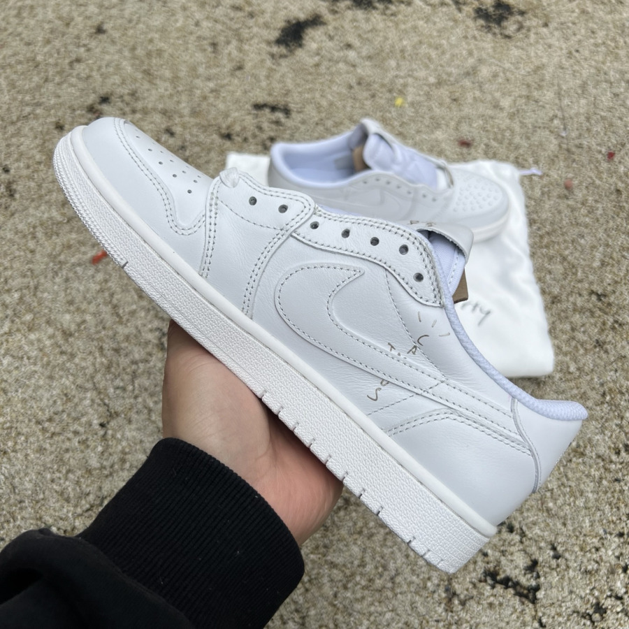 Travis Scott x Air Jordan 1 Low OG Triple White' - SneakerCool.com