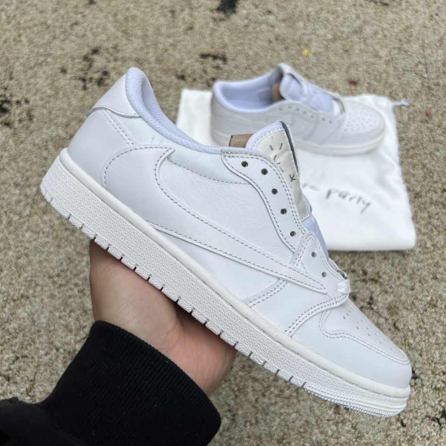 Travis Scott x Air Jordan 1 Low OG Triple White' - SneakerCool.com