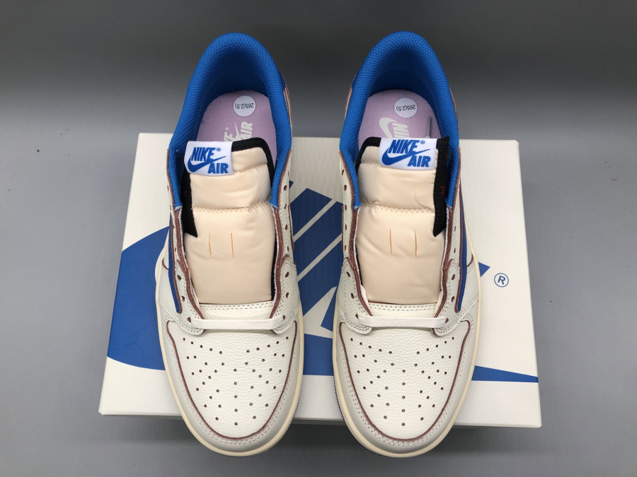 Fragment Design x Travis Scott x Air Jordan 1 Retro Low OG SP 'Sail Military Blue' - SneakerCool.com