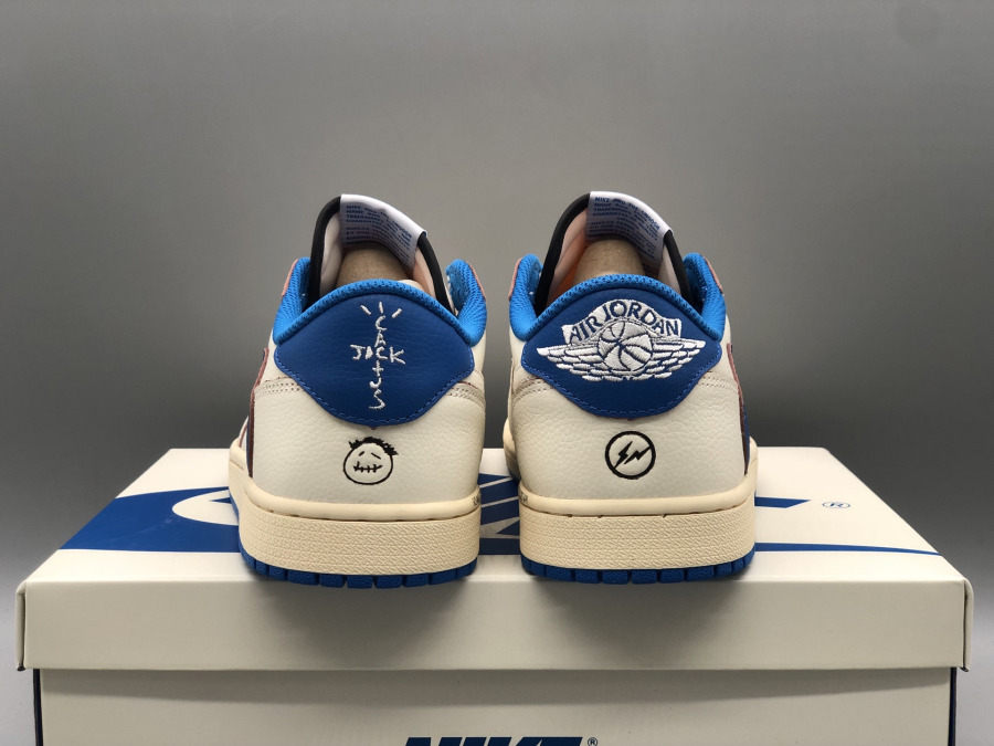 Fragment Design x Travis Scott x Air Jordan 1 Retro Low OG SP 'Sail Military Blue' - SneakerCool.com