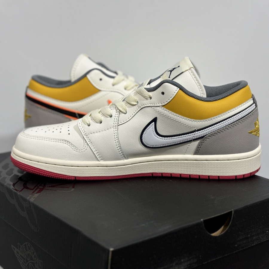 Air Jordan 1 Low Premium 'Sail Yellow Ochre' - SneakerCool.com