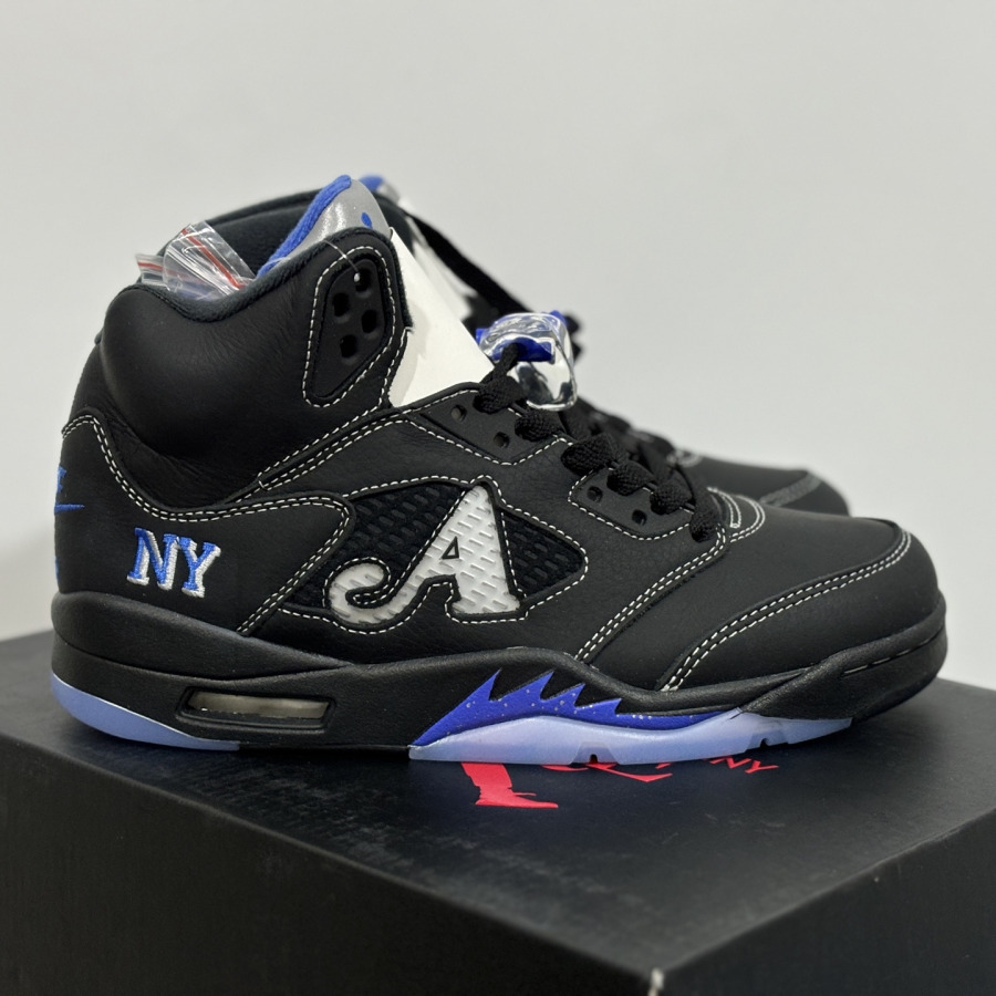 Awake NY x Air Jordan 5 Retro 'Black Racer Blue' - SneakerCool.com
