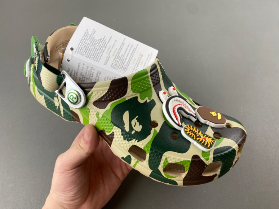 BAPE x Crocs Classic Clog 'ABC Camo - Green' - SneakerCool.com